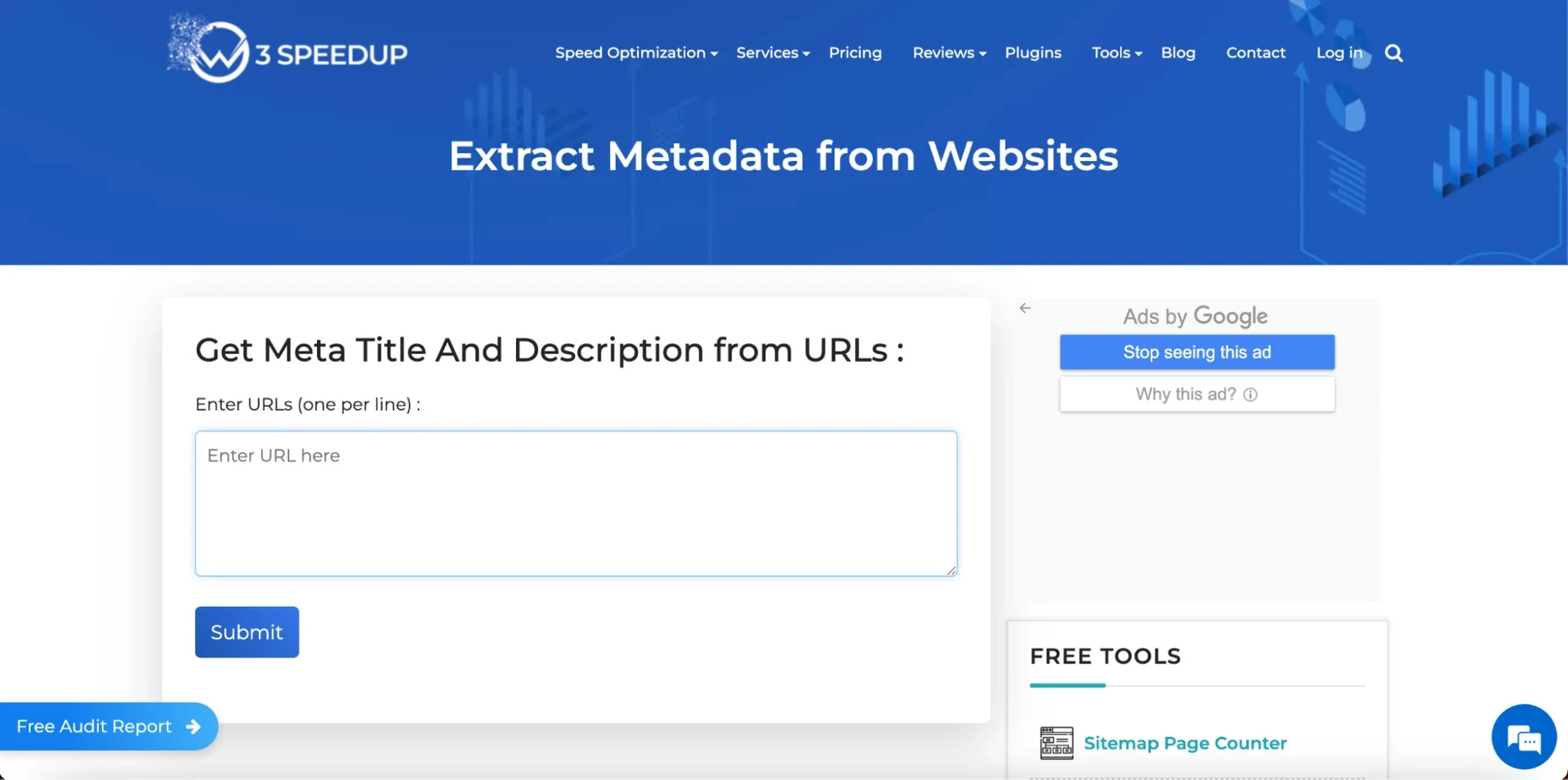 Extract Metadata From Websites-Get Title & Description from URLs